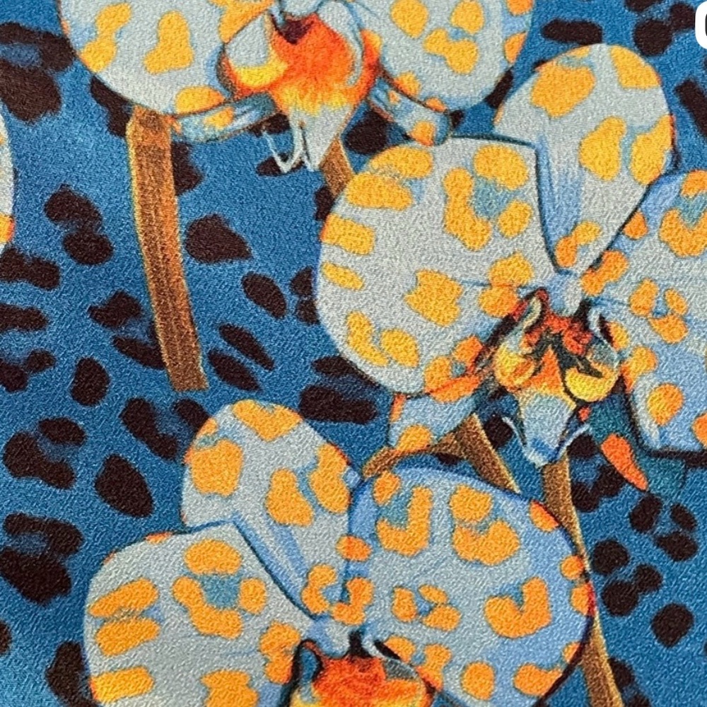 Borgo De Nor | Dresses | Borgo De Nor Coco Silk Crepe Orchid Leopard ...